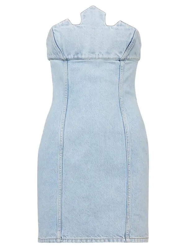 Coperni X Disney® Denim Bustier Dress - Blue