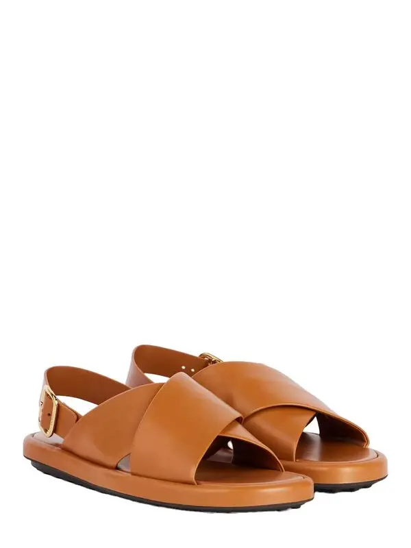 TOD'S Leather Sandals - Brown