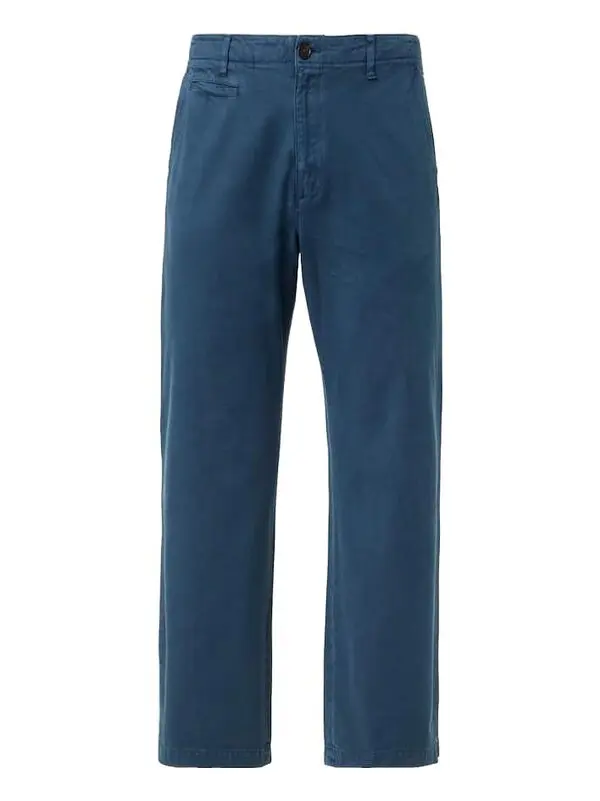 Auralee Cotton Gabardine Chinos - Blue