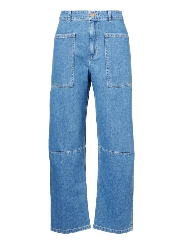 Velvet By Graham & Spencer Farah Cropped Barrel-leg Jeans - Blue