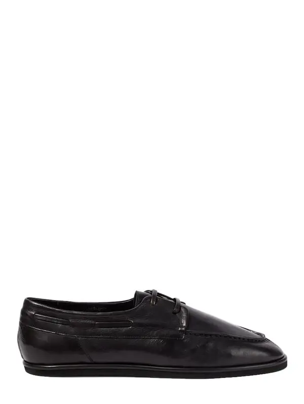 Auralee Leather Derby Shoes - Black