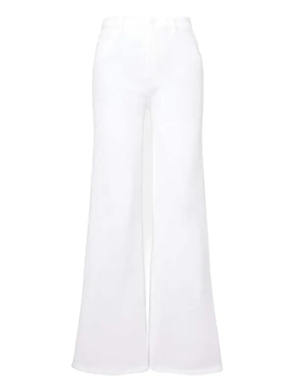 7 For All Mankind Jo High-rise Wide-leg Jeans - White