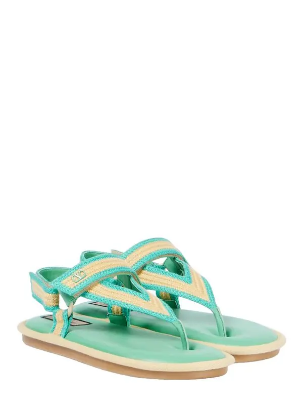 Valentino Garavani Lake Powell Crochet Sandals - Neutrals