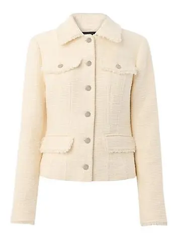 Whistles Lucie Boucle Jacket - Cream