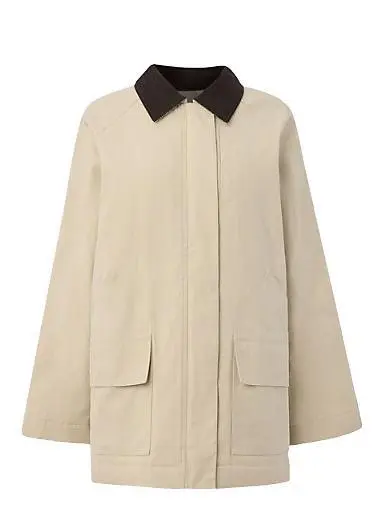 Whistles Fern Waxed Cotton Jacket - Cream