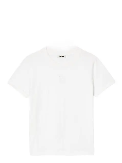 Sandro Logo-embroidered Cotton-jersey T-shirt - Naturels