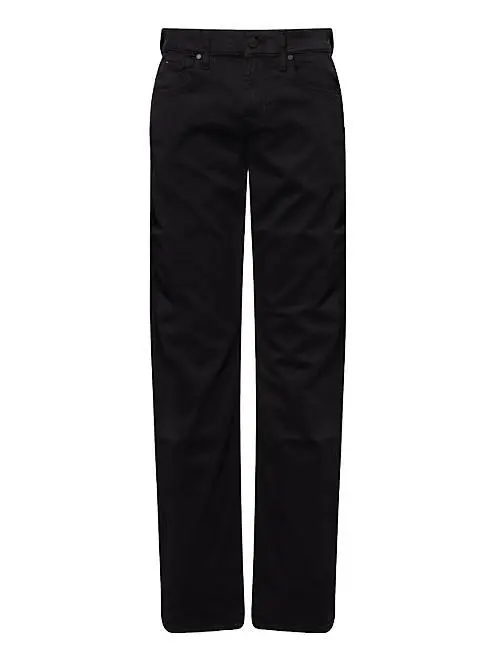 7 For All Mankind Slimmy Lux Performance Tapered-leg Trousers - Stretch Sateen Black