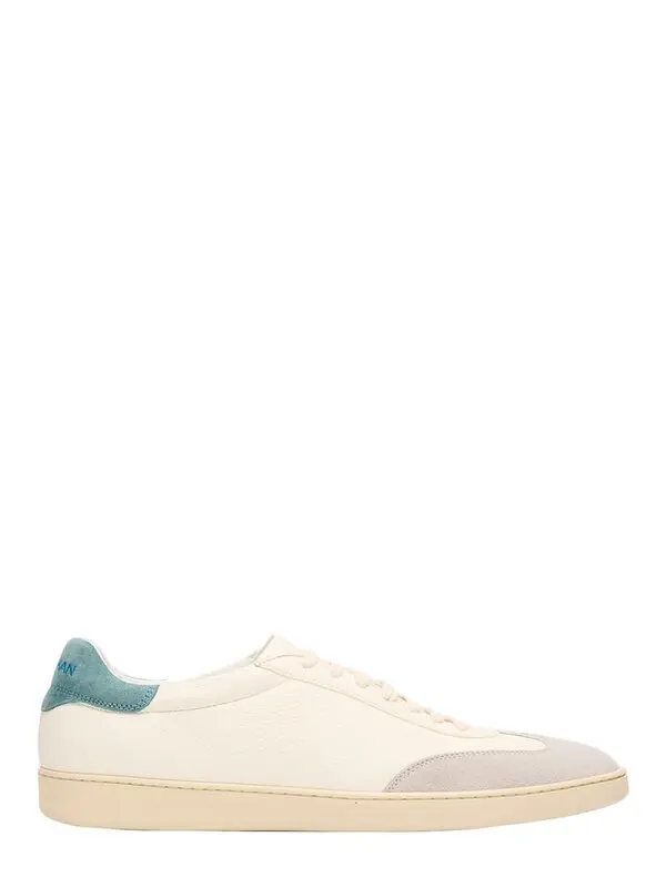 STUART WEITZMAN Banner Leather Low-top Sneakers - Wht/gry/blu
