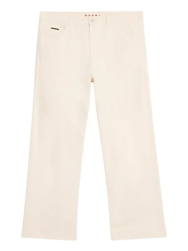 Marni Lightweight Wide-leg Jeans - Bone