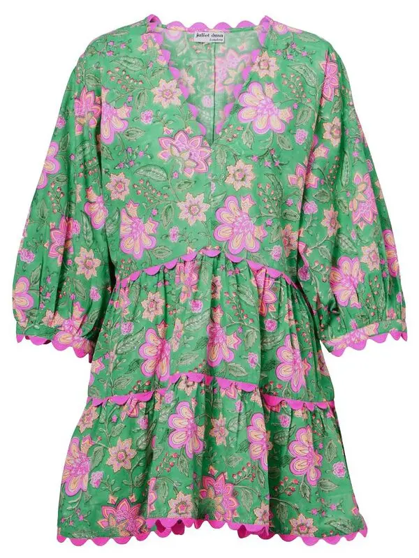 JULIET DUNN Floral Printed Mini Dress - Multicoloured