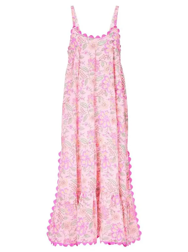 JULIET DUNN Floral Printed Cotton Maxi Dress - Multicoloured