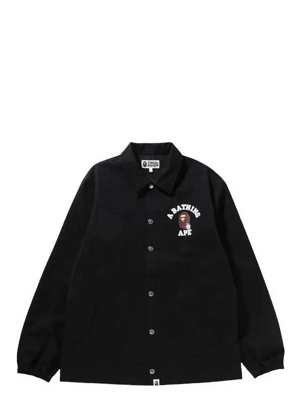 BAPE Go Ape Pointer College Coach Jacket - Black