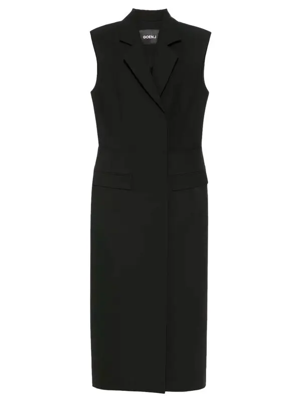 Goen.j Blazer Layered Dress - Black