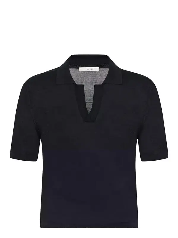 THE ROW Juliana Polo Shirt - Black