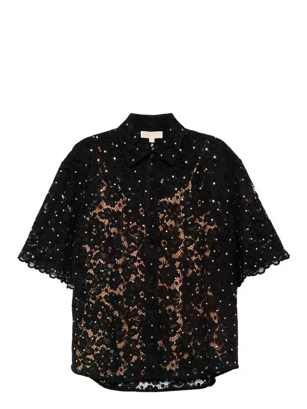 Michael Kors Floral Lace Shirt - Black