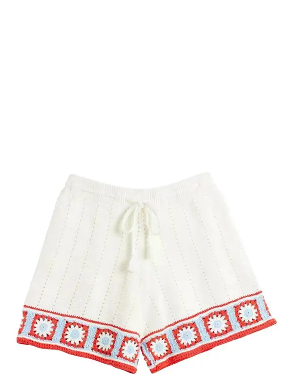 Chinti & Parker Crochet Shorts - White