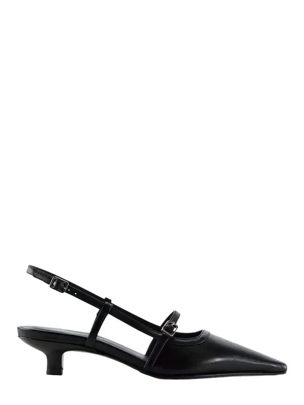 NOTABENE Elenne Pointed-toe Kitten-heel Pumps - Black