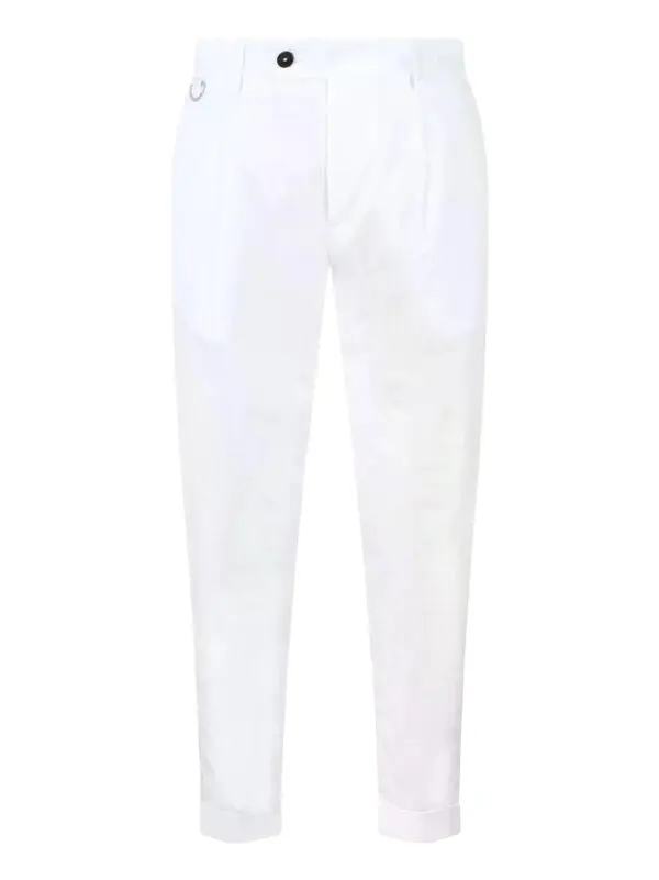 LOW BRAND Pleat-detail Trousers - White