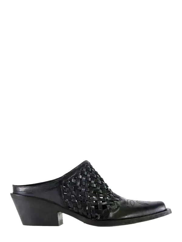 NOTABENE 50mm Lux Woven Mules - Black