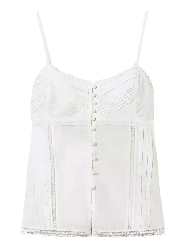 TWINSET Lace-detailed Tank Top - White