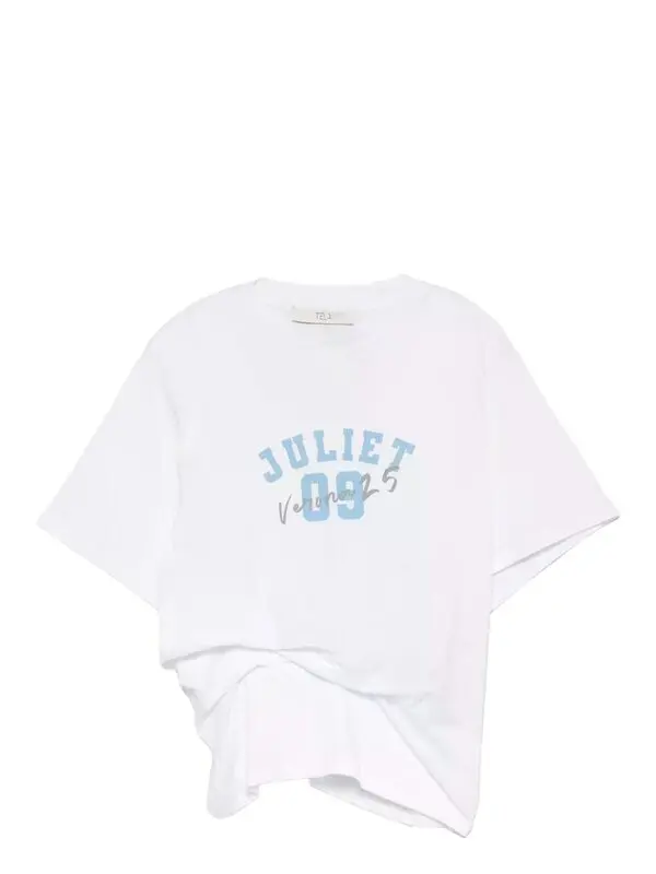 TELA Wrap Printed T-shirt - White