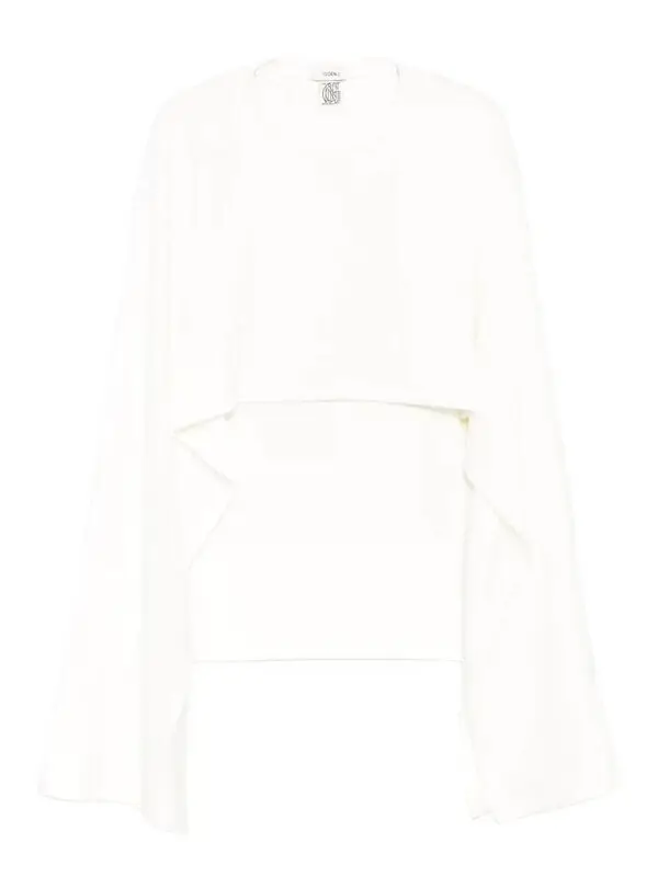 Goen.j Ribbed Cape Top - Neutrals