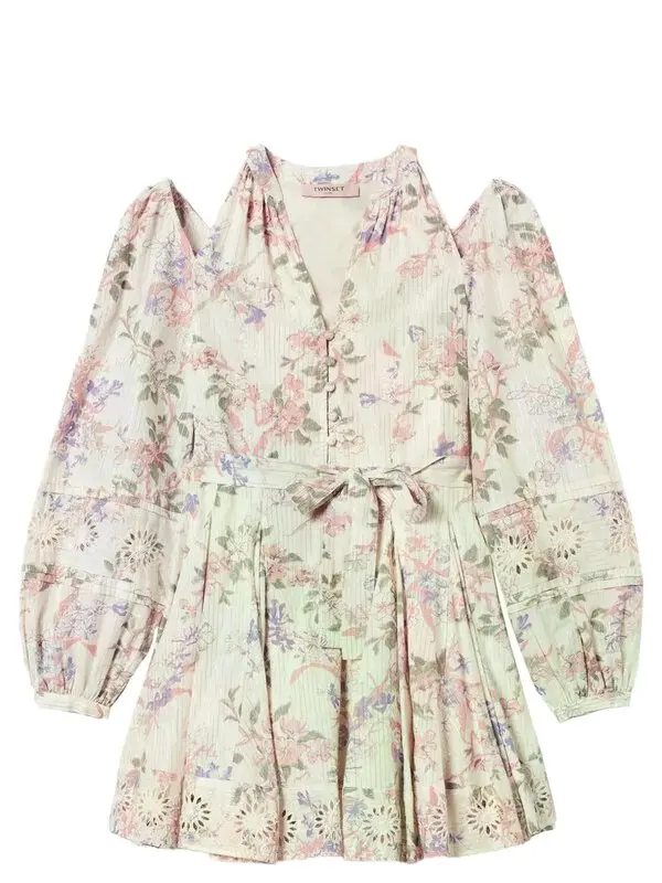 TWINSET Floral-print Dress - White