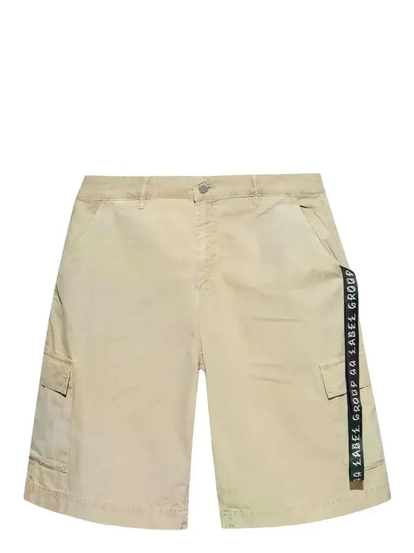44 LABEL GROUP Cotton Bermuda Shorts - Neutrals