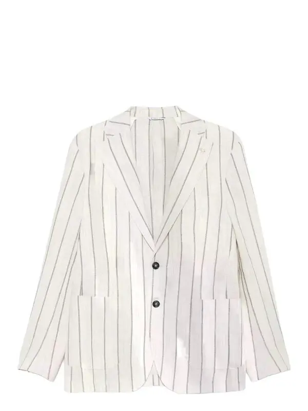 MANUEL RITZ Striped Blazer - Neutrals