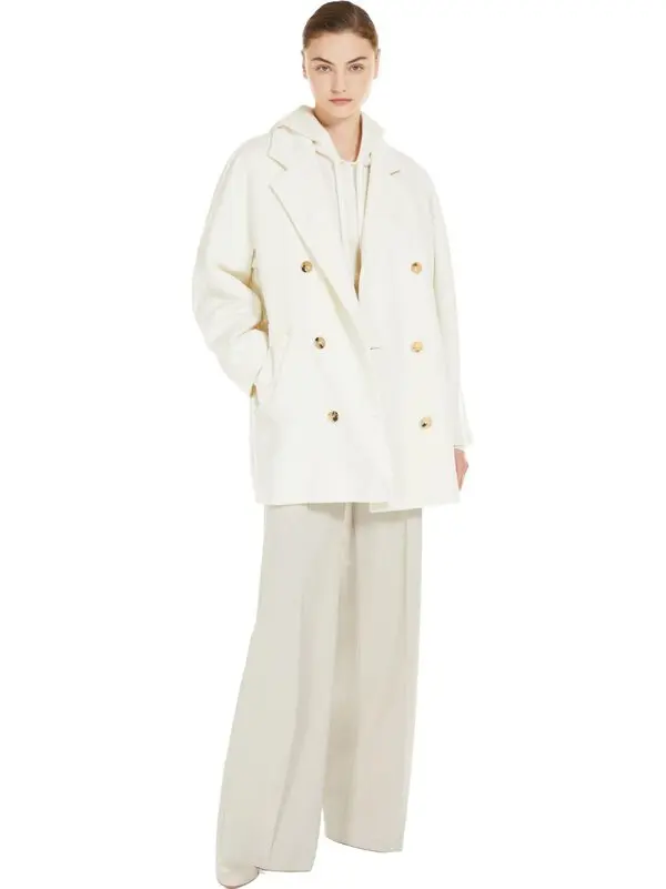 Max Mara 101801 Short Icon Coat - White