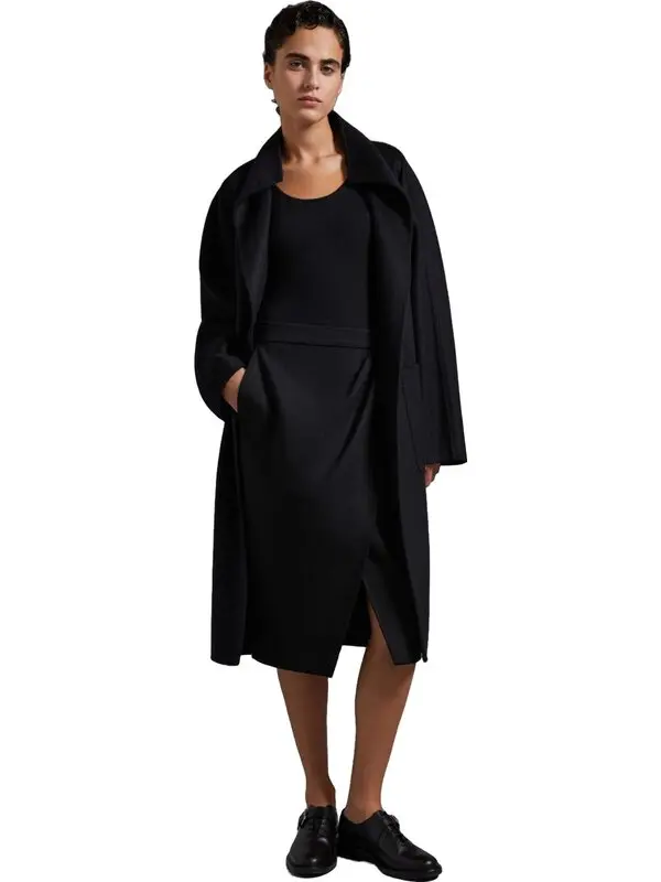 Max Mara Midi Cashmere Cardigan Coat - Black
