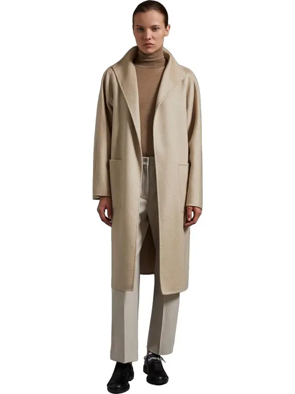Max Mara Midi Cashmere Coat - Sand