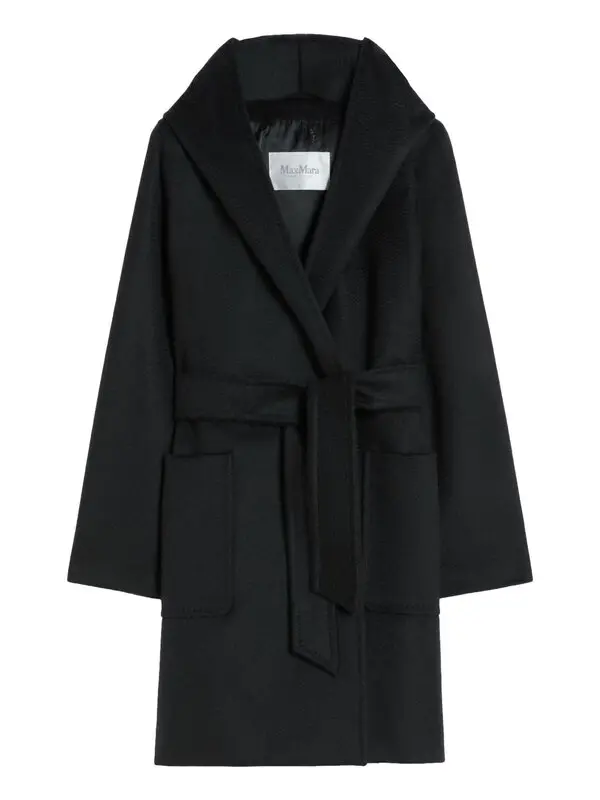 Max Mara Camel Hair Robe Coat - Black