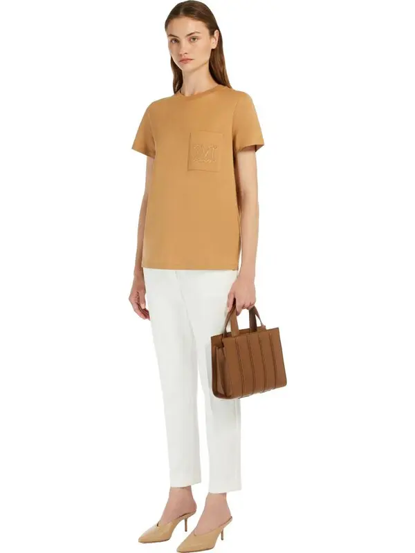 Max Mara Cotton Jersey T-shirt - Camel