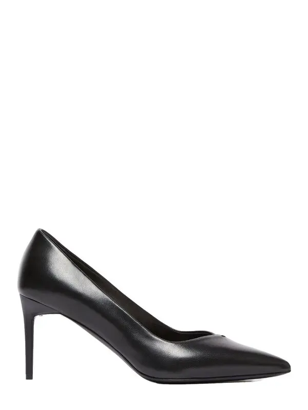 Max Mara Nappa Leather Court Shoes - Black