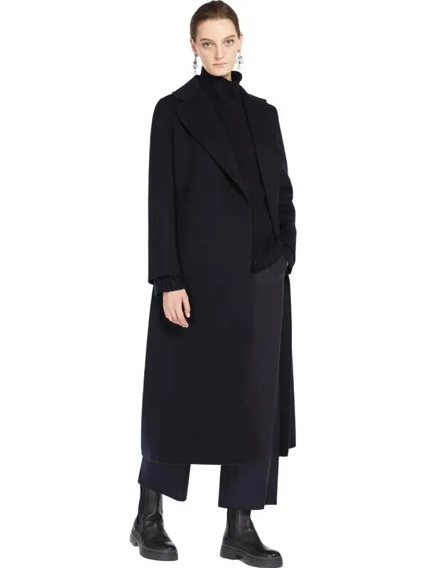 Max Mara Wool Drap Wrap Coat - Ultramarine