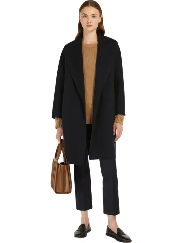 Max Mara Double-faced Wool Coat - Midnightblue