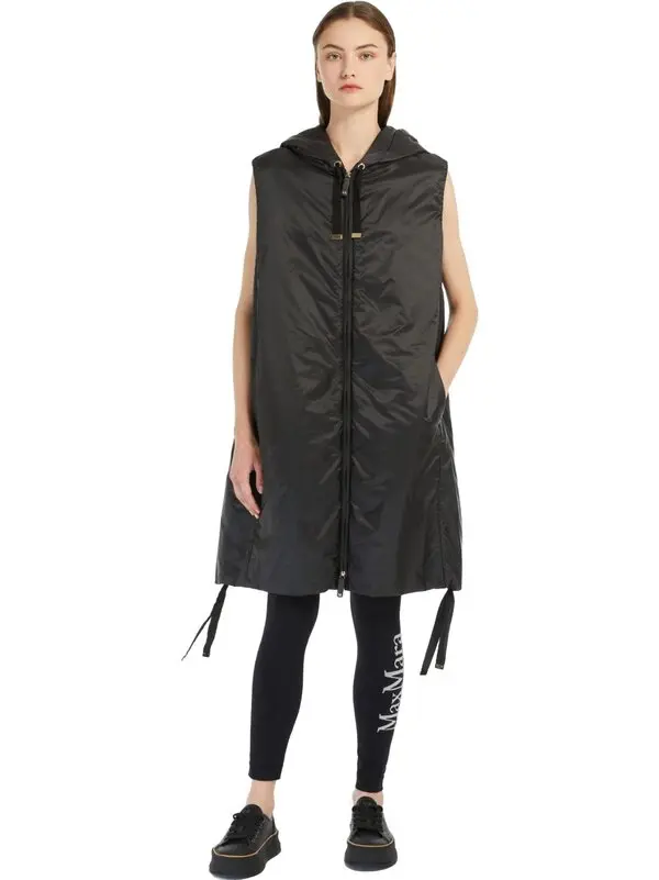 Max Mara Water-repellent Canvas Gilet - Black