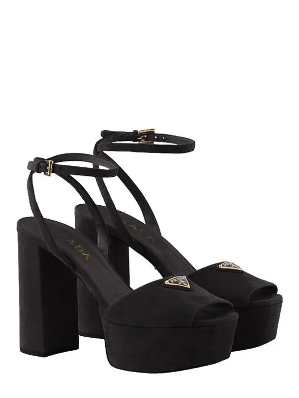 Prada Platform Sandals - Black