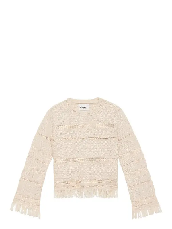 MARANT ETOILE Azilis Macramé Knit Sweater - Ecru