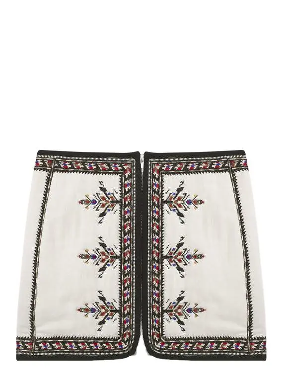MARANT ETOILE Zeria Mini Skirt - Ecru