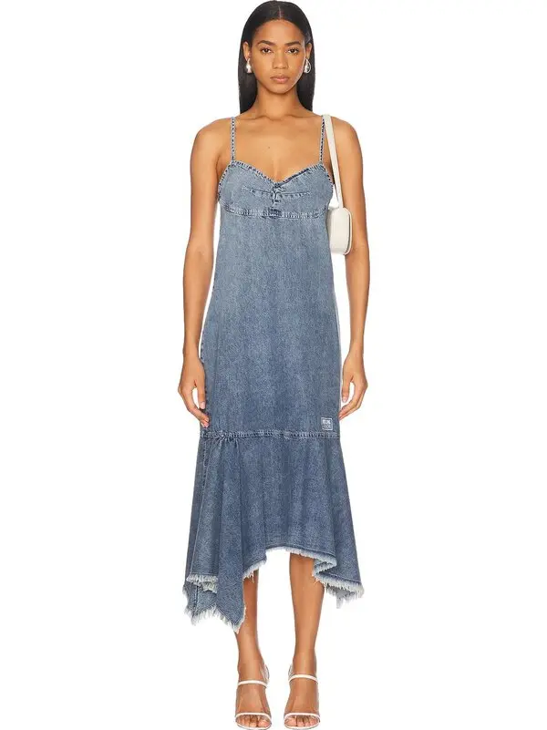 Moschino Sleeveless Denim Dress - Multi Light Blue