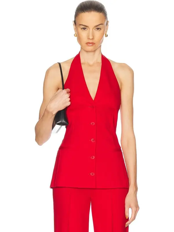 L'academie By Marianna Kain Vest Top - Red