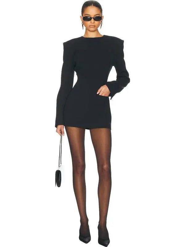 HELSA The Heavy Crepe Suit Dress - Black