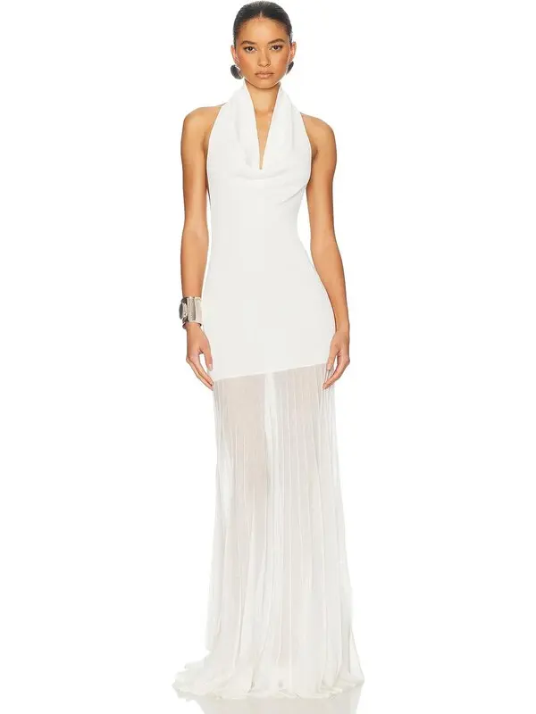 HELSA Jazzlyn Maxi Knit Dress - Ivory