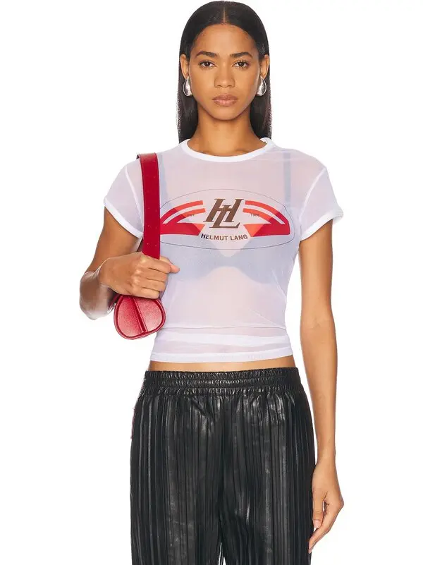 Helmut Lang Logo Slim Tee - White