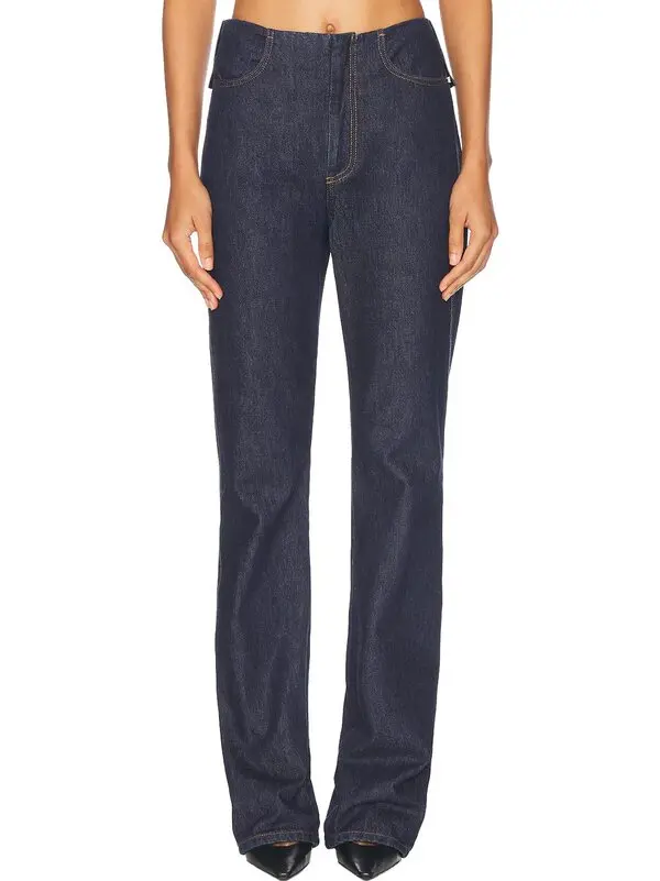 Sportmax Aligi Split Hem Leg Jeans - Midnight Blue