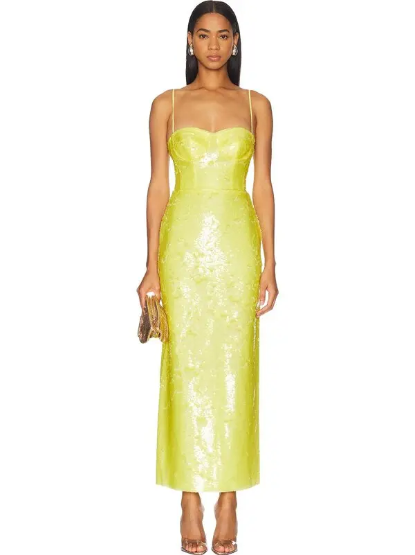 SEV Caserolles Sequined Dress - Yellow
