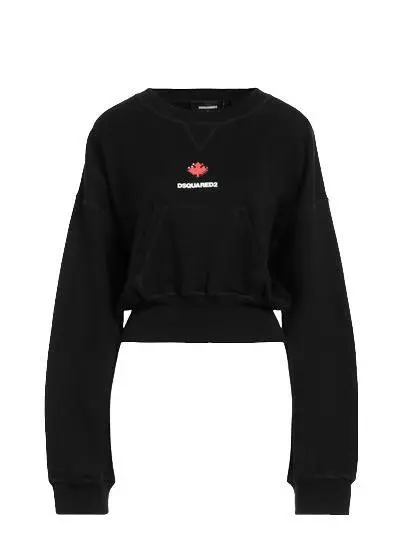 Dsquared2 Cotton Elastane Crewneck Sweatshirt - Black