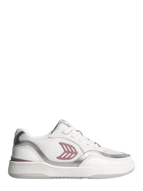 Cariuma Uba Premium Leather & Mesh Sneakers - White/metallic Silver Blush Pink